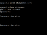 Operators In Java Studyopedia