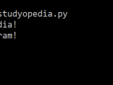 First Python Program Script Mode Studyopedia