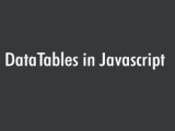 Datatables In Javascript Studysection Blog