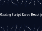 Missing Script Error React Js Studysection Blog