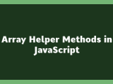 Array Helper Methods In Javascript Studysection Blog