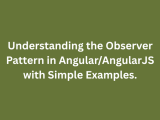 Observer Pattern In Angular Angularjs