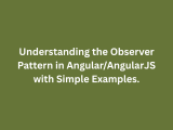 Observer Pattern In Angular Angularjs