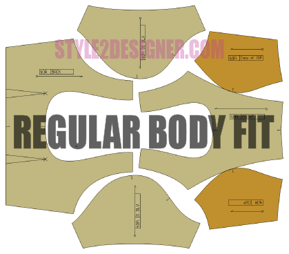 Basic Princess Blouse Cutting PDF Pattern (Regular Fit Body)