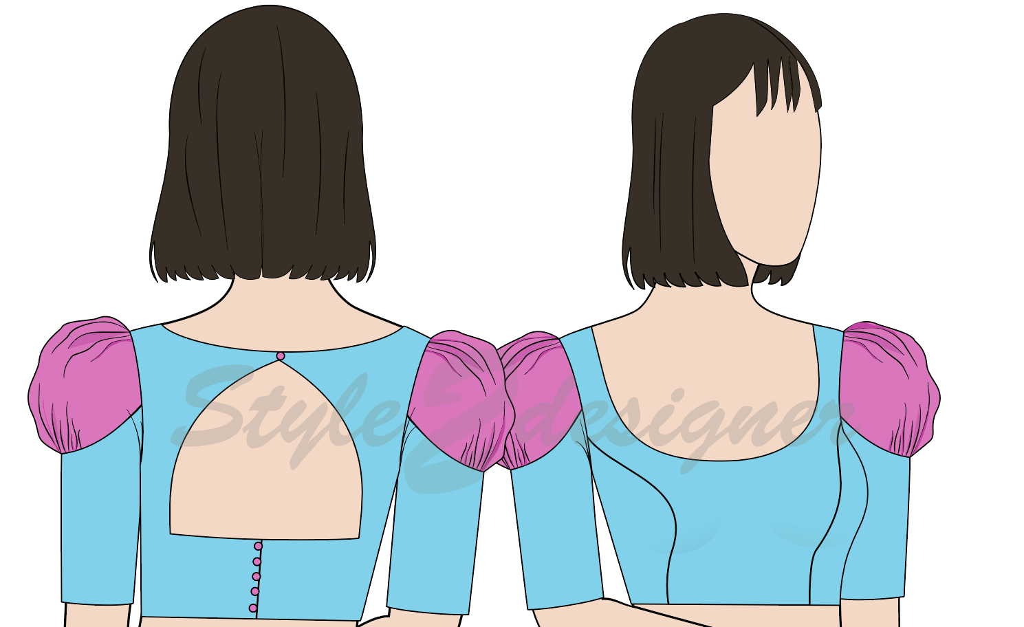 Batch Puff Sleeve Blouse PDF Pattern Download-Style2Designer