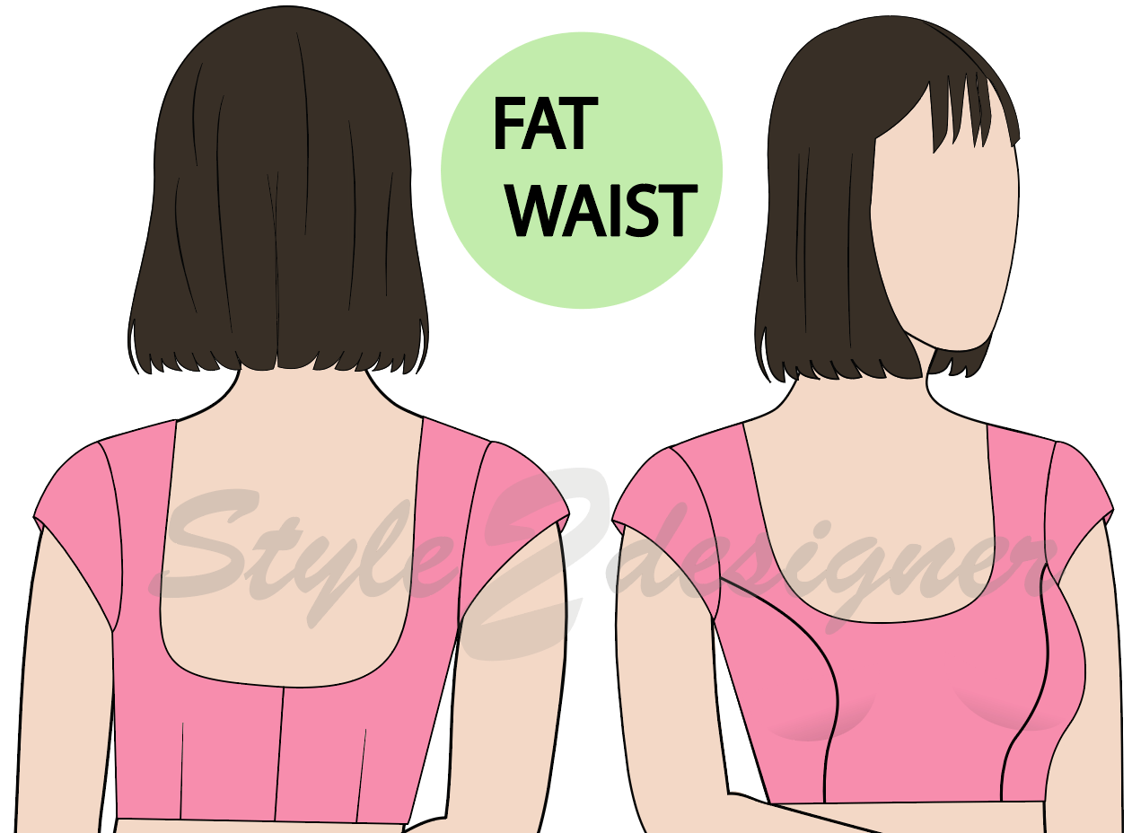 Deep Neck Drop | Princess Cut Fat Waist Blouse PDF Pattern