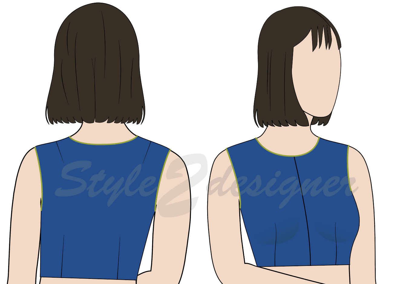 Sleeveless Single Dart Fitting Blouse PDF Pattern Download