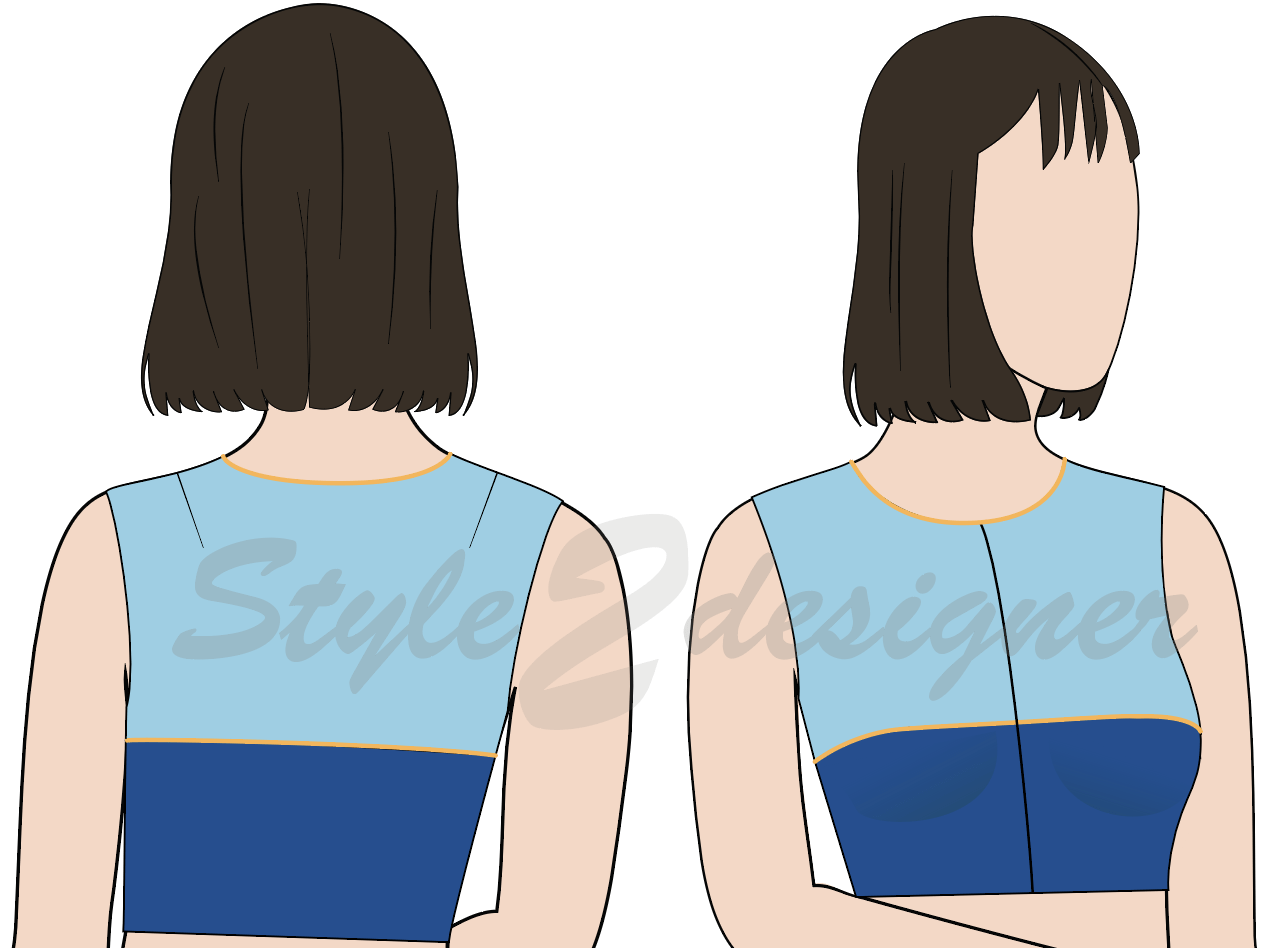 Sleeveless 4 Panel Blouse PDF Pattern Download | Style2Desig