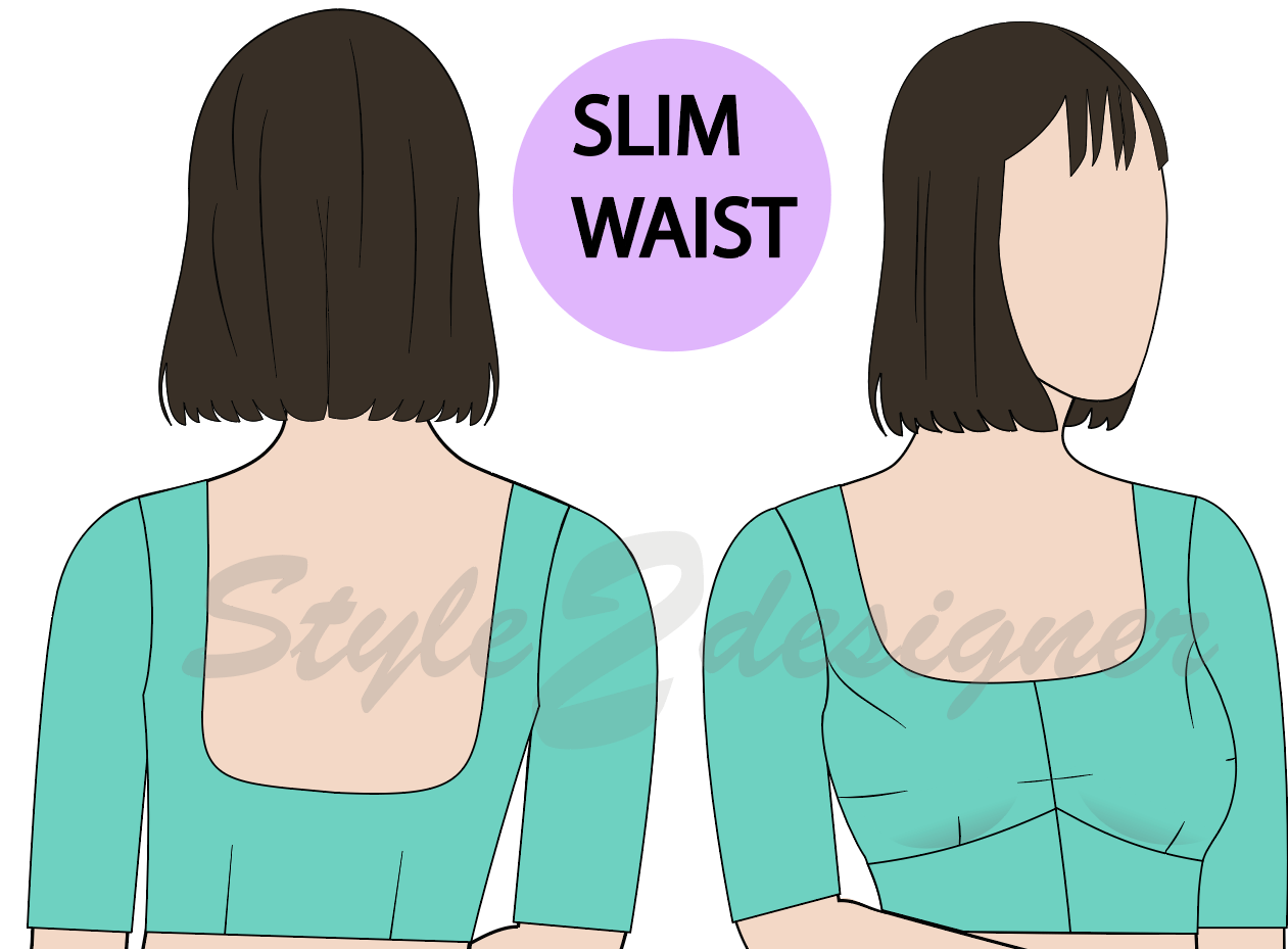 Deep Neck Drop 3-Dart Fitting Slim Waist Blouse PDF Pattern