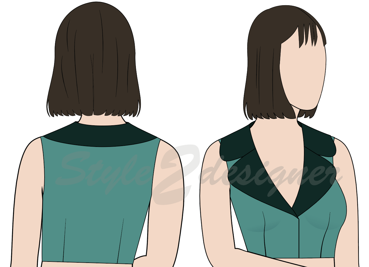 Wide Clover Leaf Collar Blouse PDF Pattern Download | Style