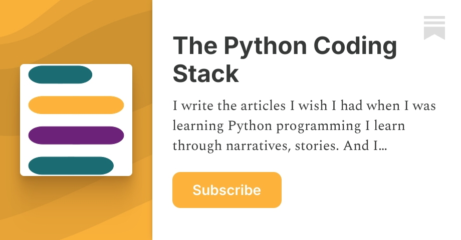 The Python Coding Stack Stephen Gruppetta Substack