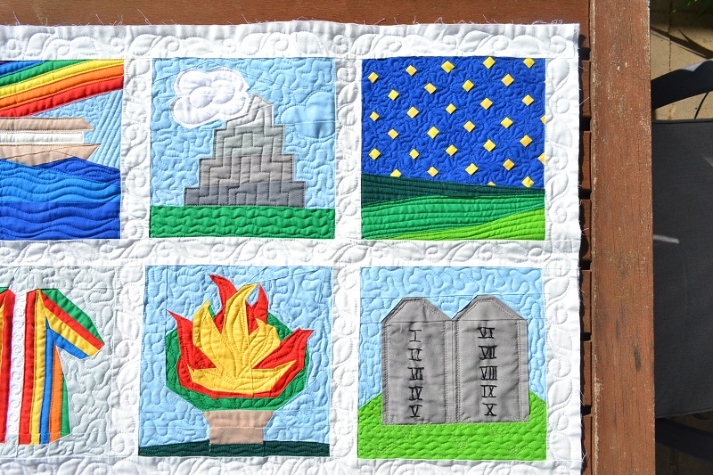 Quilting the jesse tree quilt - Sunflower Stitcheries and Quilting