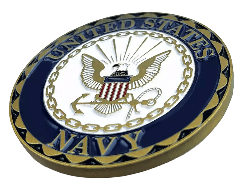 Navy Challenge Coins | No Minimum [ Save 30% ]
