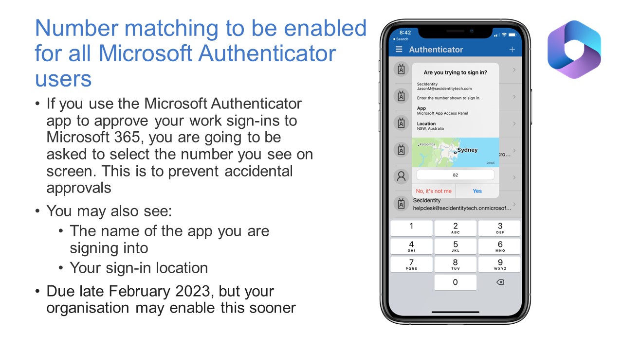Number matching to be enabled for all Microsoft Authenticator users ...