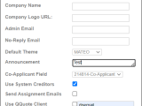General Settings Centrex Software