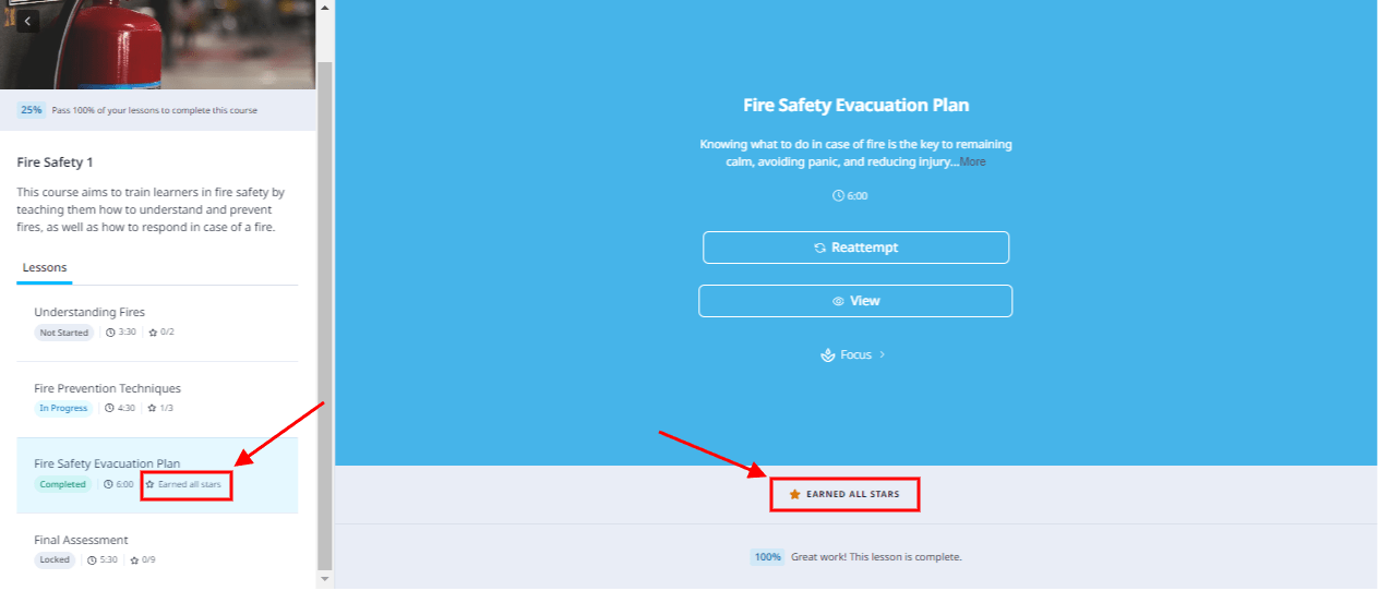 Learner Home Screen - Premium Sunset Picture Gallery - Mobile