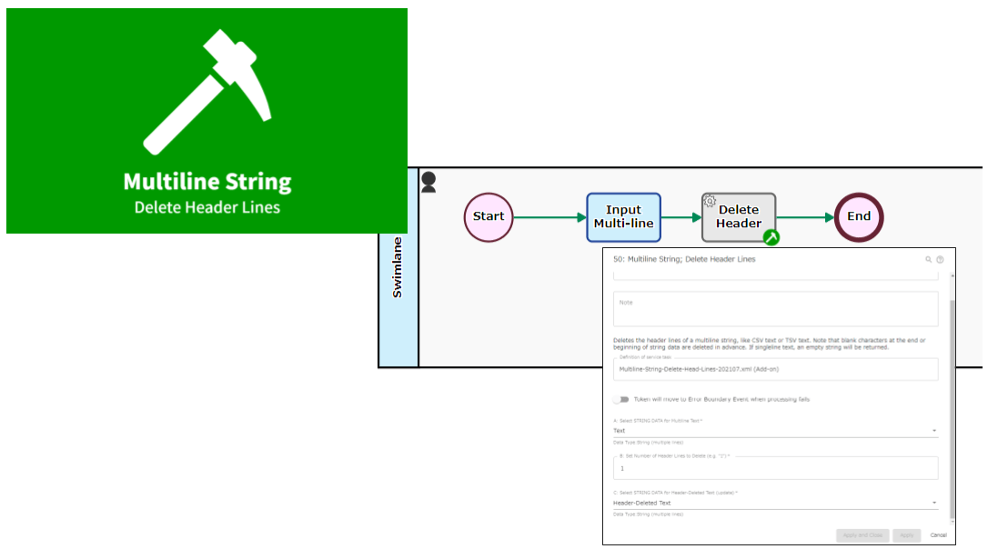 Multiline String Delete Header Lines Questetra Support