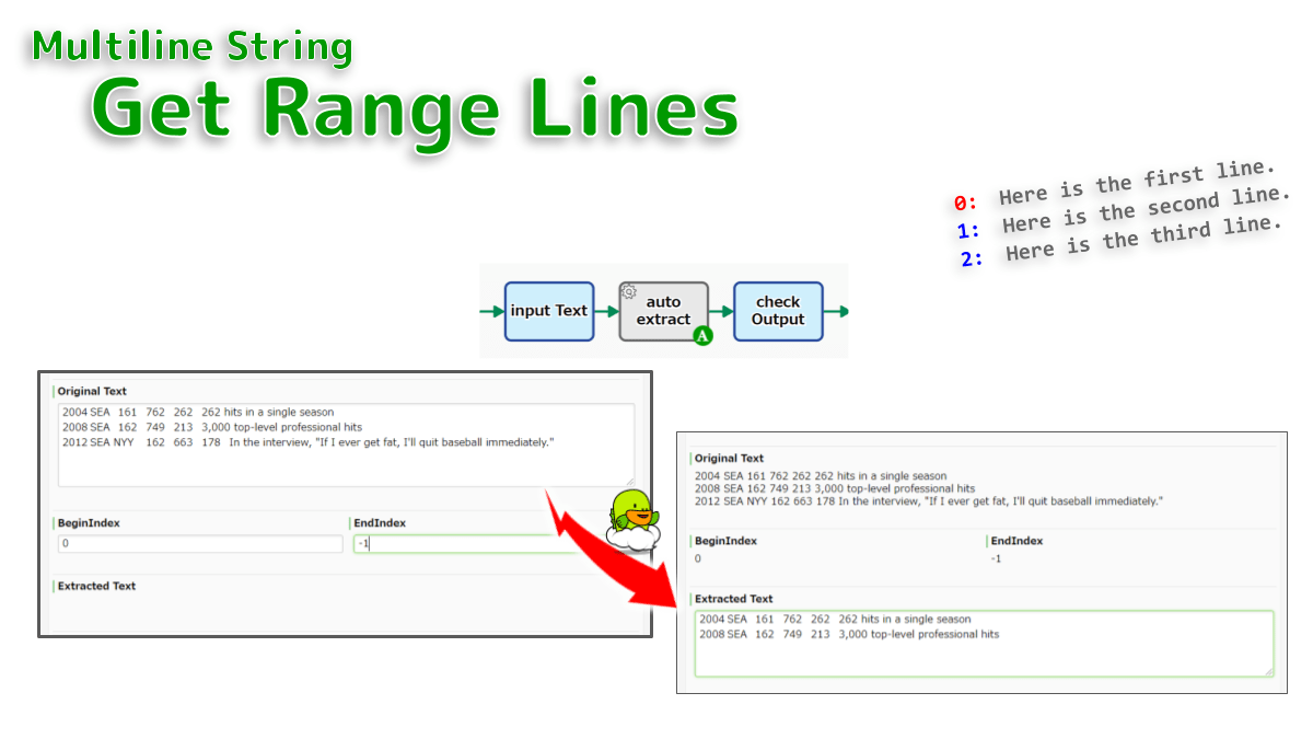 Multiline String, Get Range Lines – Questetra Support
