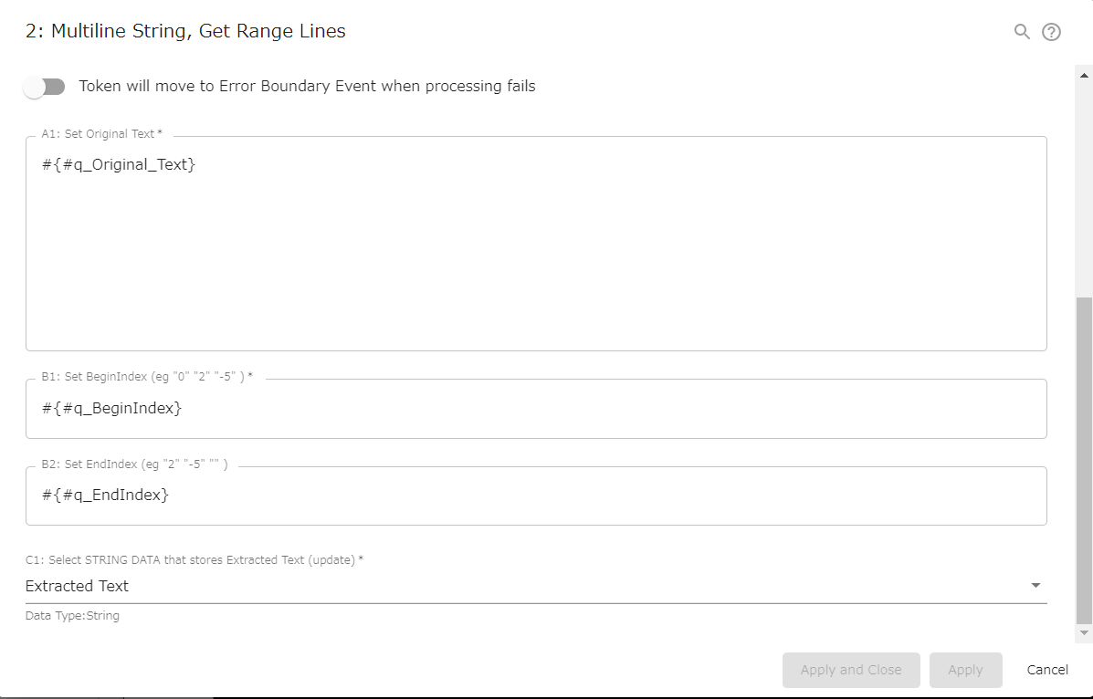 Multiline String Get Range Lines Questetra Support