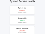 Syncari Service Health Check Syncari