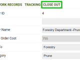Tutorial Work Order Management Close Out Treeplotter Support