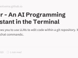Aider An Ai Programming Assistant In The Terminal
