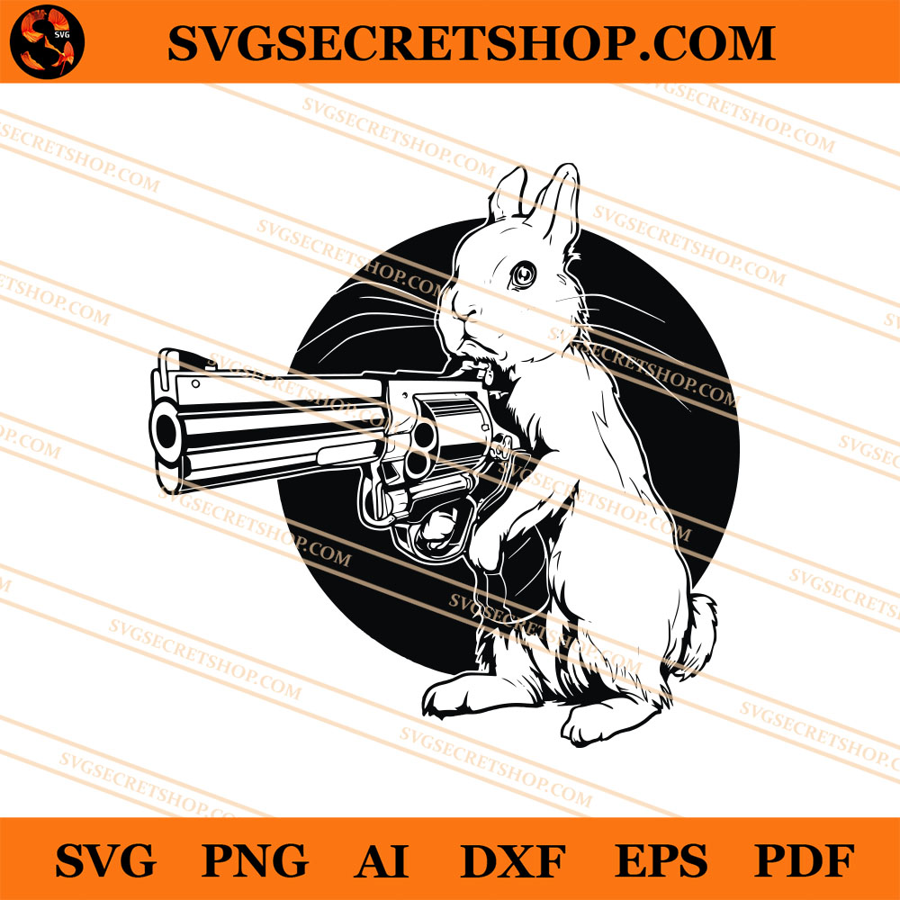 Hare Trigger SVG, Bunny SVG, Hare SVG, Bunny With Gun SVG | SVG Secret Shop