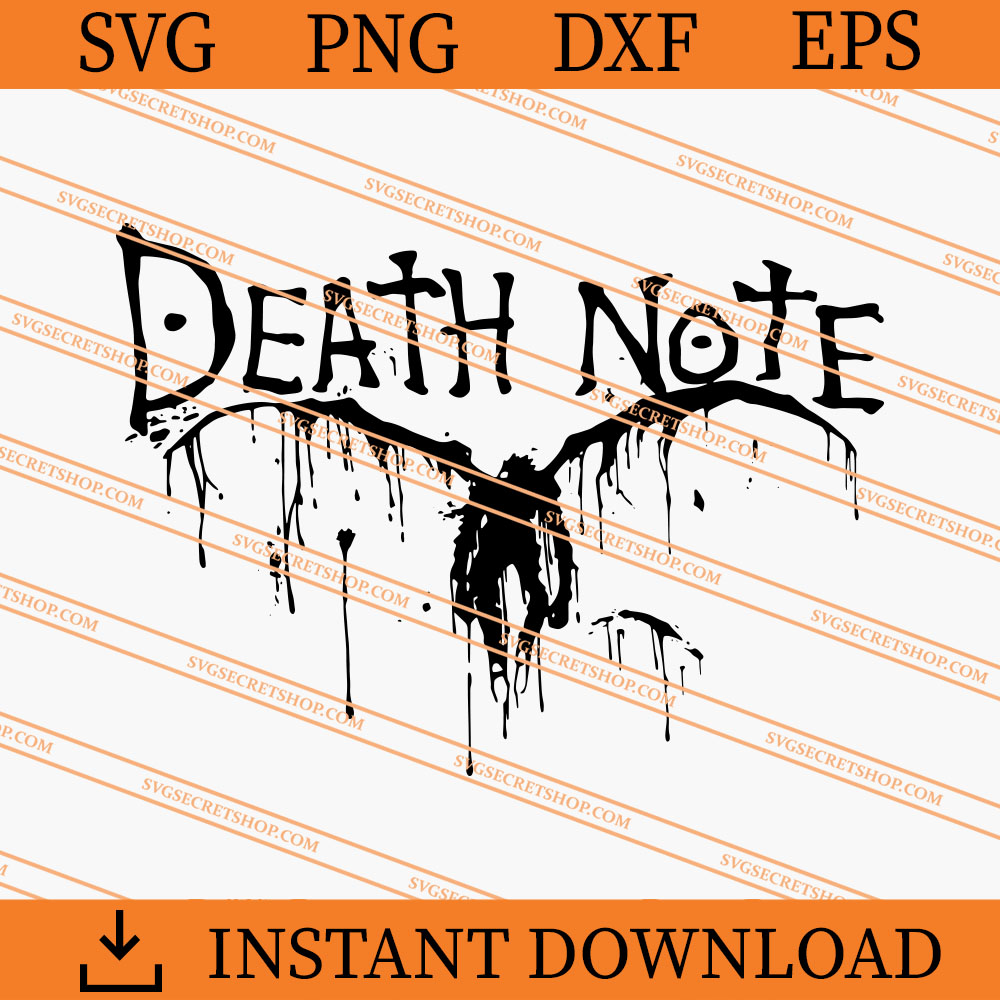 Death Note SVG, Death SVG, Note SVG, Horror SVG, Halloween SVG | SVG ...