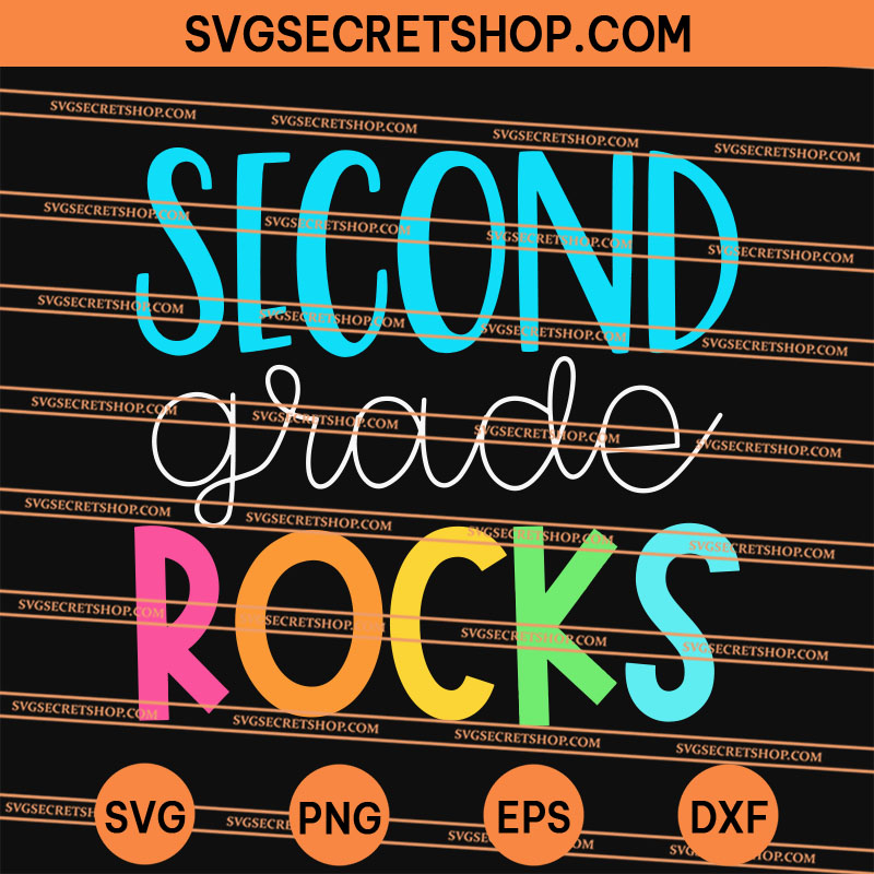 Second Grade Rocks SVG, Second Grade SVG, Teacher Grade SVG, School SVG ...