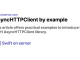 Asynchttpclient By Example Swift On Server