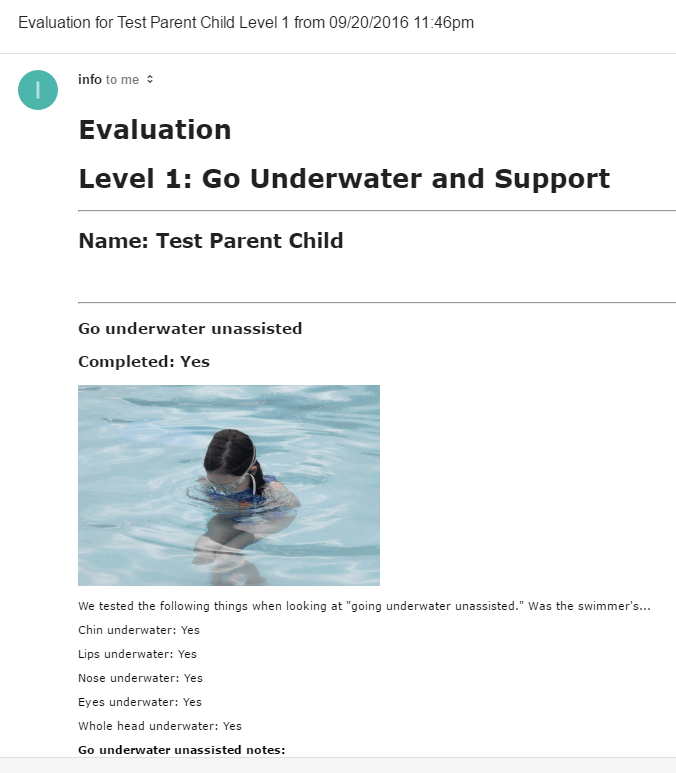 Swimming Lesson Guide – Giving feedback