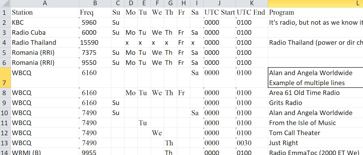Guest Post: Radio Schedules in a Simple Android Database | The SWLing Post