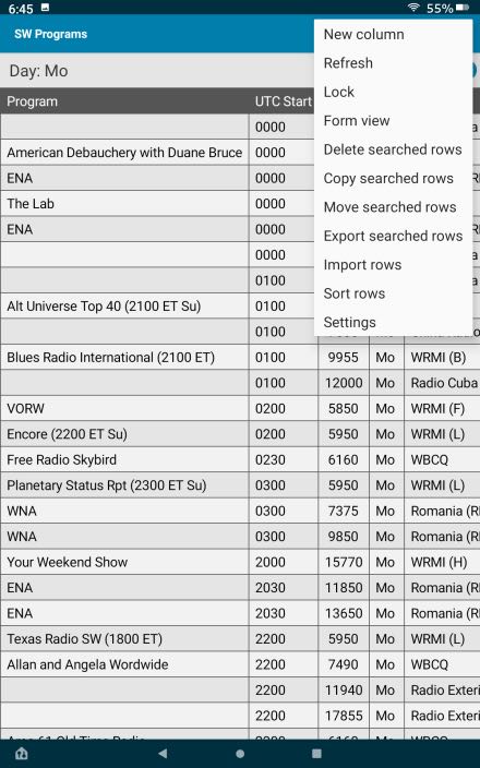 Guest Post Radio Schedules In A Simple Android Database The Swling Post