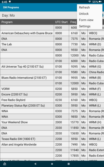 Guest Post: Radio Schedules in a Simple Android Database | The SWLing Post
