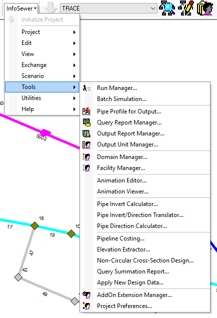 Tools Menu in InfoSewer – SWMM5, ICM SWMM, ICM InfoWorks, Ruby and Apps ...