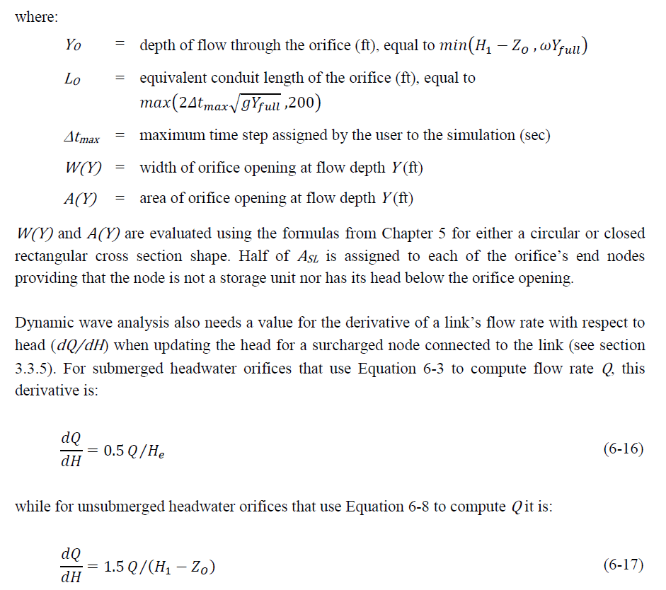 Orifices in InfoSWMM and SWMM5 – SWMM5, ICM SWMM, ICM InfoWorks ...