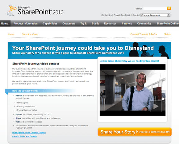 Microsoft’s SharePoint Journeys Contest – Marc D Anderson's Blog