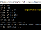 Compound Operations Program In C C Plus Plus T4tutorials