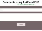 Php Comments Source Code In Ajax And Php T4tutorials