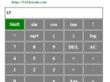 Scientific Calculator Javascript T4tutorials
