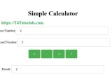 Simple Calculator Using Php T4tutorials
