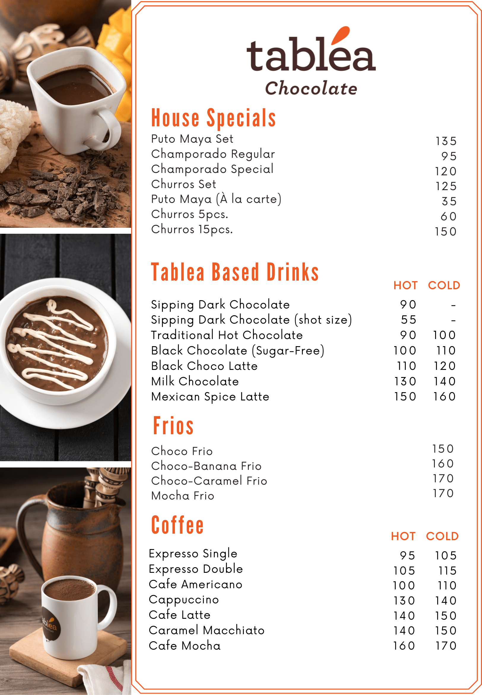 Menu – Tabléa Chocolate