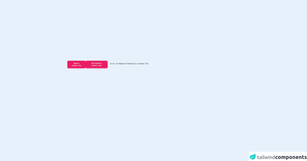 Tailwind Css Button Ripple Effect By Material Tailwind