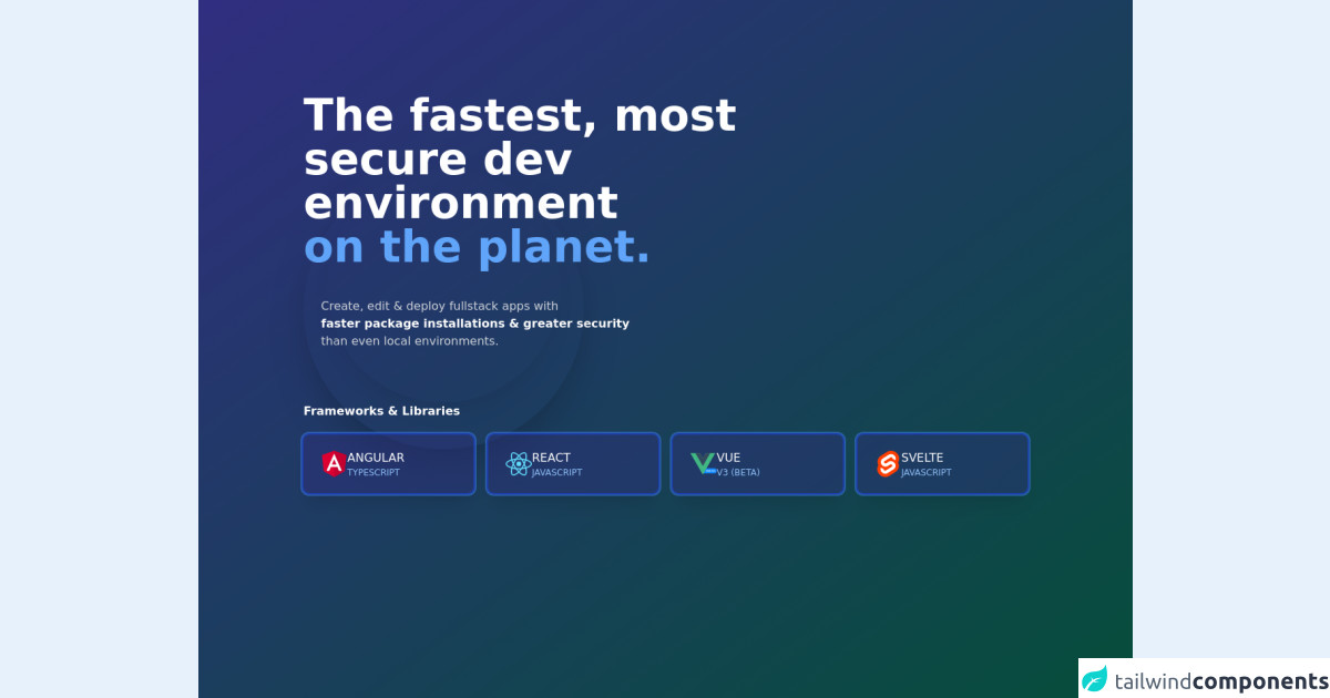 Stackblitz Ish Landing Page By Icuemike
