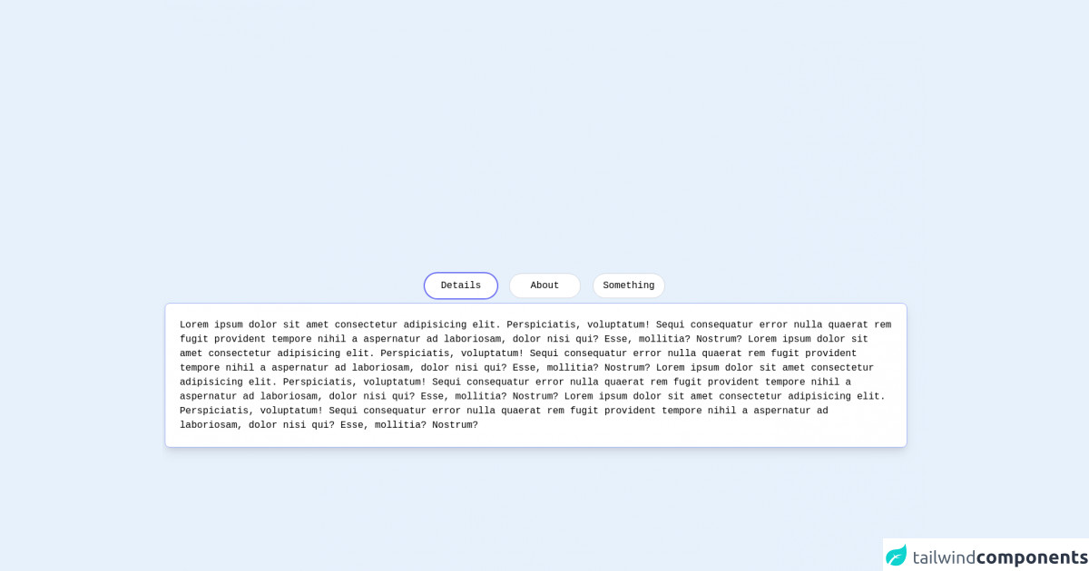 Tailwind Css Animated Tabs Tabs Radio Button