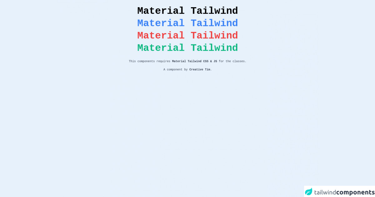Tailwind Css Typography Colors By Creative Tim