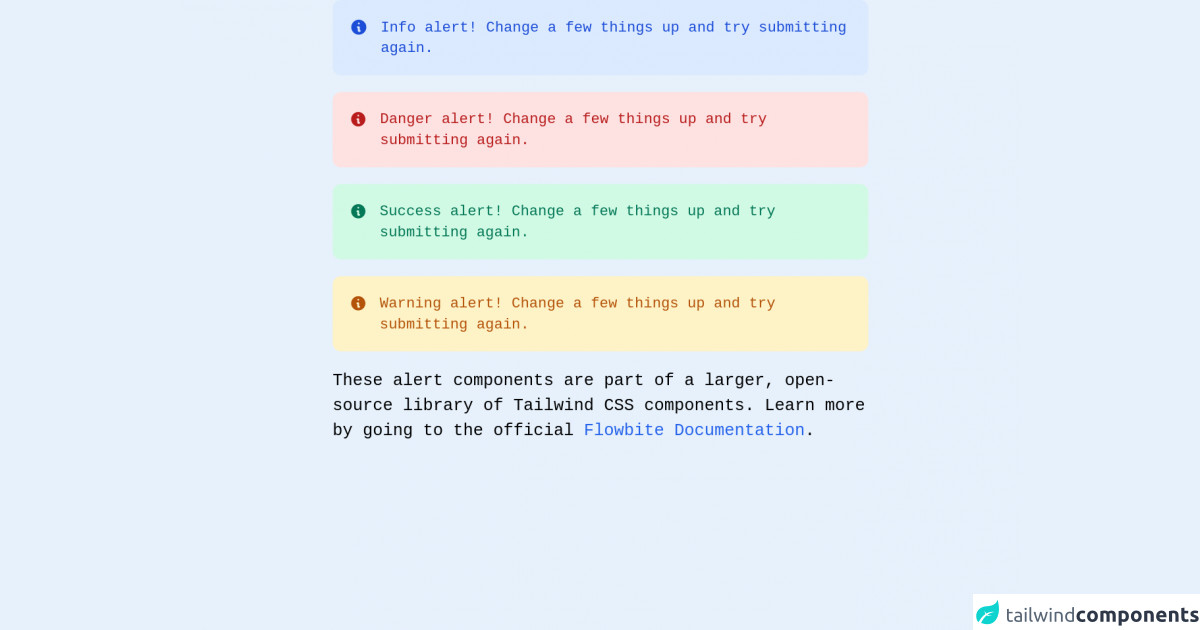 Tailwind Css Alerts By Arifudinmyf