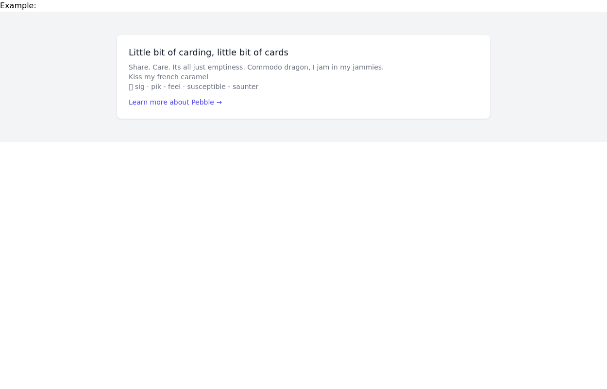Card Tailwind Css Example