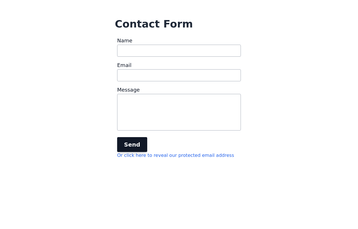 Contact Form Tailwind Css Example