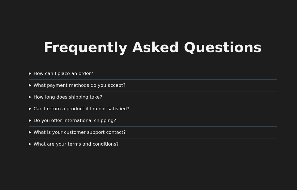 Faq With Dropdown Tailwind Css Example